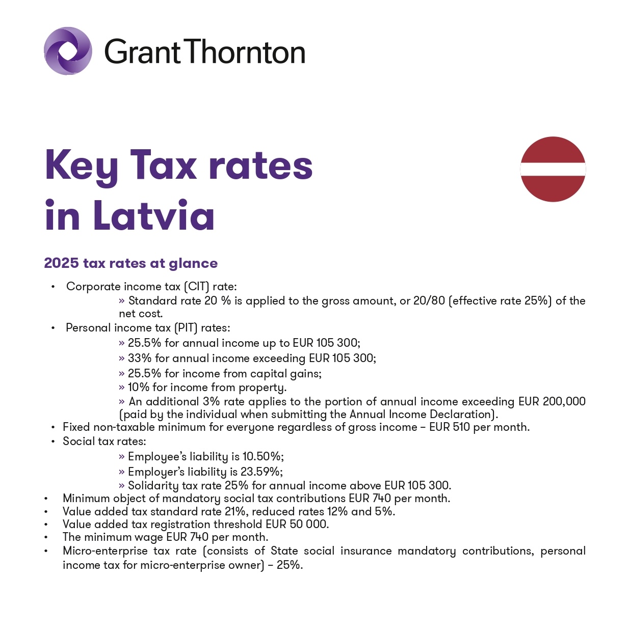 Key Tax changes in Latvia | Grant Thornton